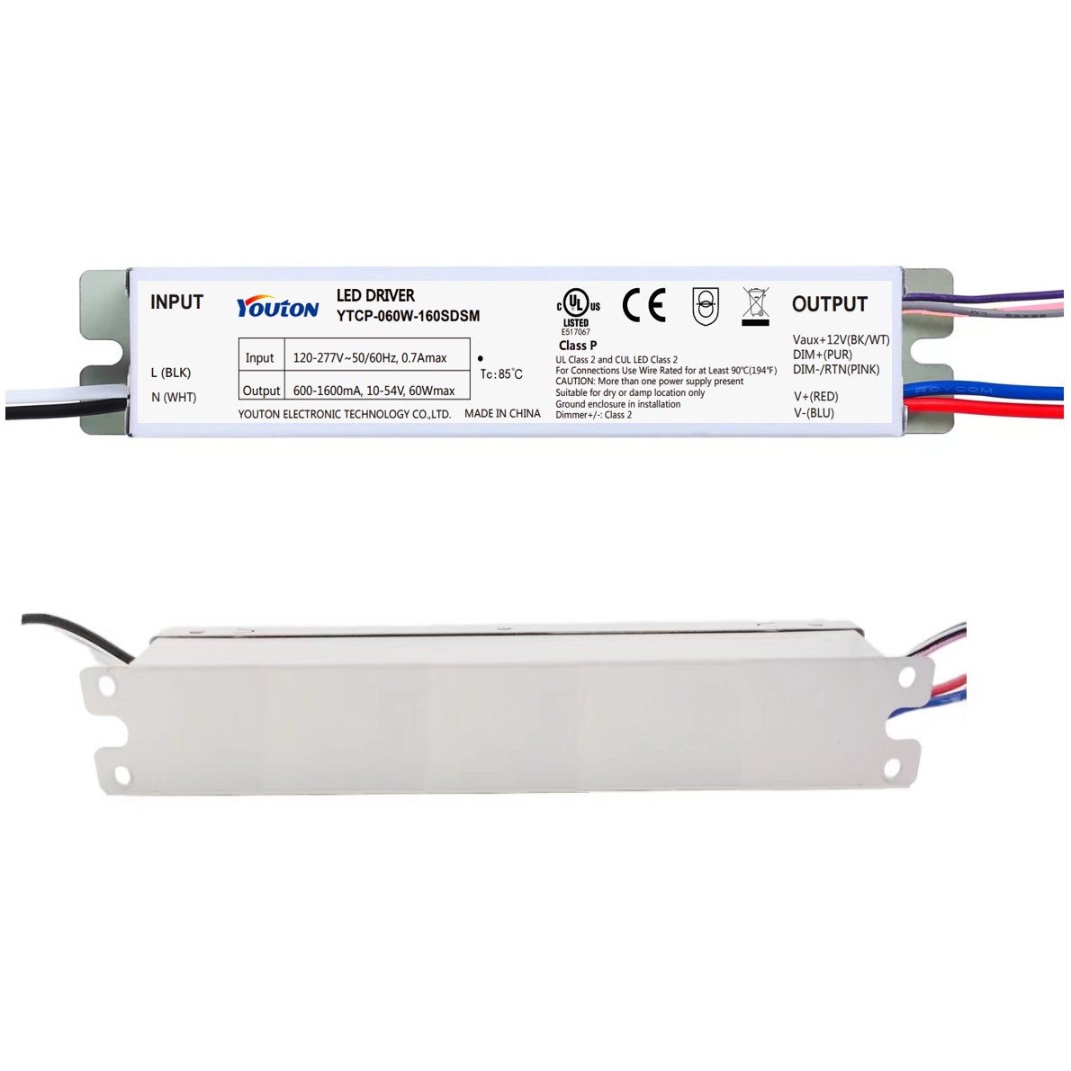 悦盾可编程恒流UL认证美规可定制60W输出电流多重保护LED驱动电源 - 悦盾电子